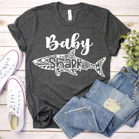 Baby Shark Tattoo SVG Clip Art mandala zentangle Mother's | Etsy