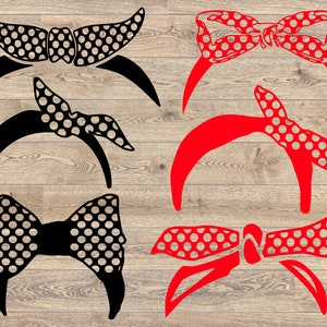 Polka Dot Bandana Silhouette SVG Cutting Clip Art Studio3 | Etsy