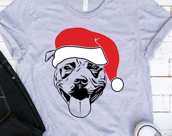 Christmas Pitbull Svg | Etsy
