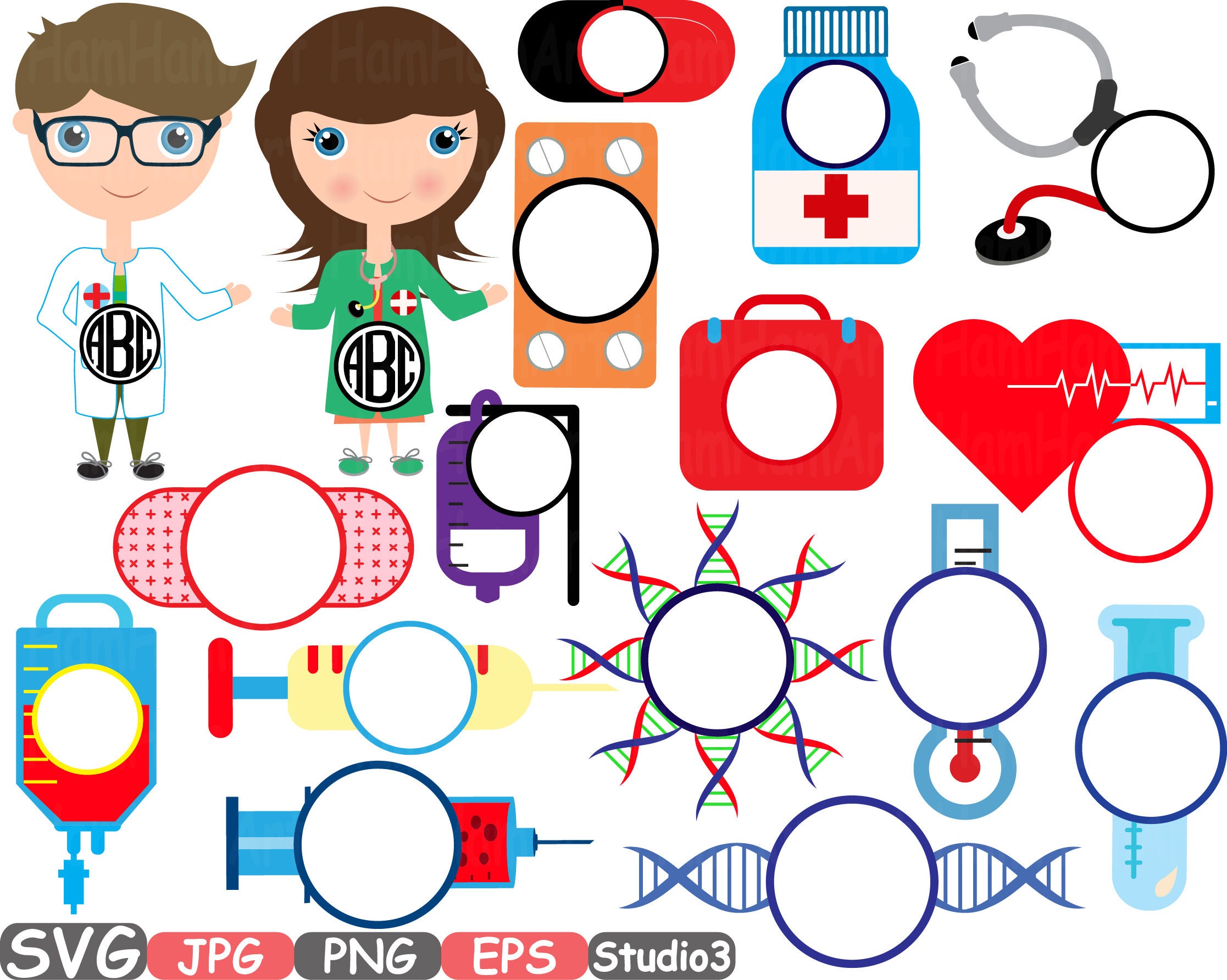 Doctor Medic Nurse hospital medicine ADN Cutting Files cut SVG | Etsy