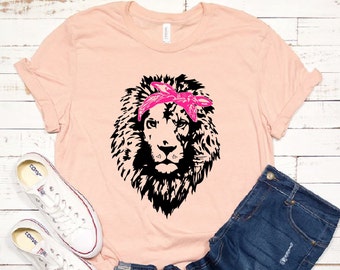 Lion Breast Cancer Svg - Etsy