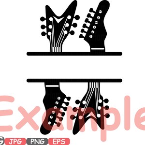Split Rock 'n' Roll Music Cutting Files SVG Clipart | Etsy