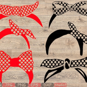 Polka Dot Bandana Silhouette SVG Cutting Clip Art Studio3 | Etsy