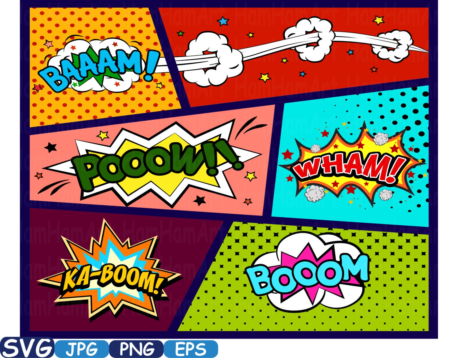 Superheroes Pop Art Text Props Super hero Comic Speech Bubble | Etsy