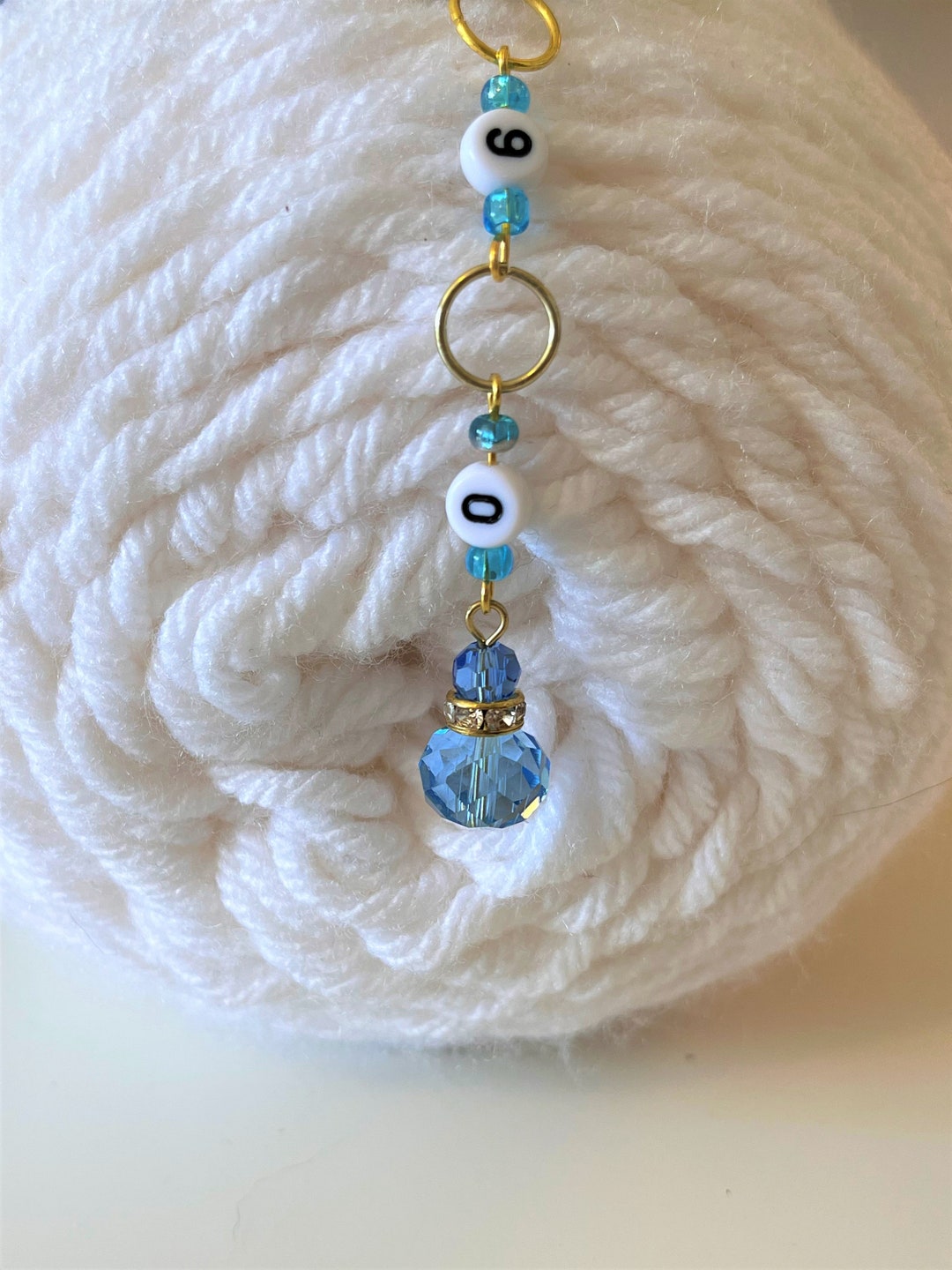 Blue and Gold Crystal Chain Counters - Etsy