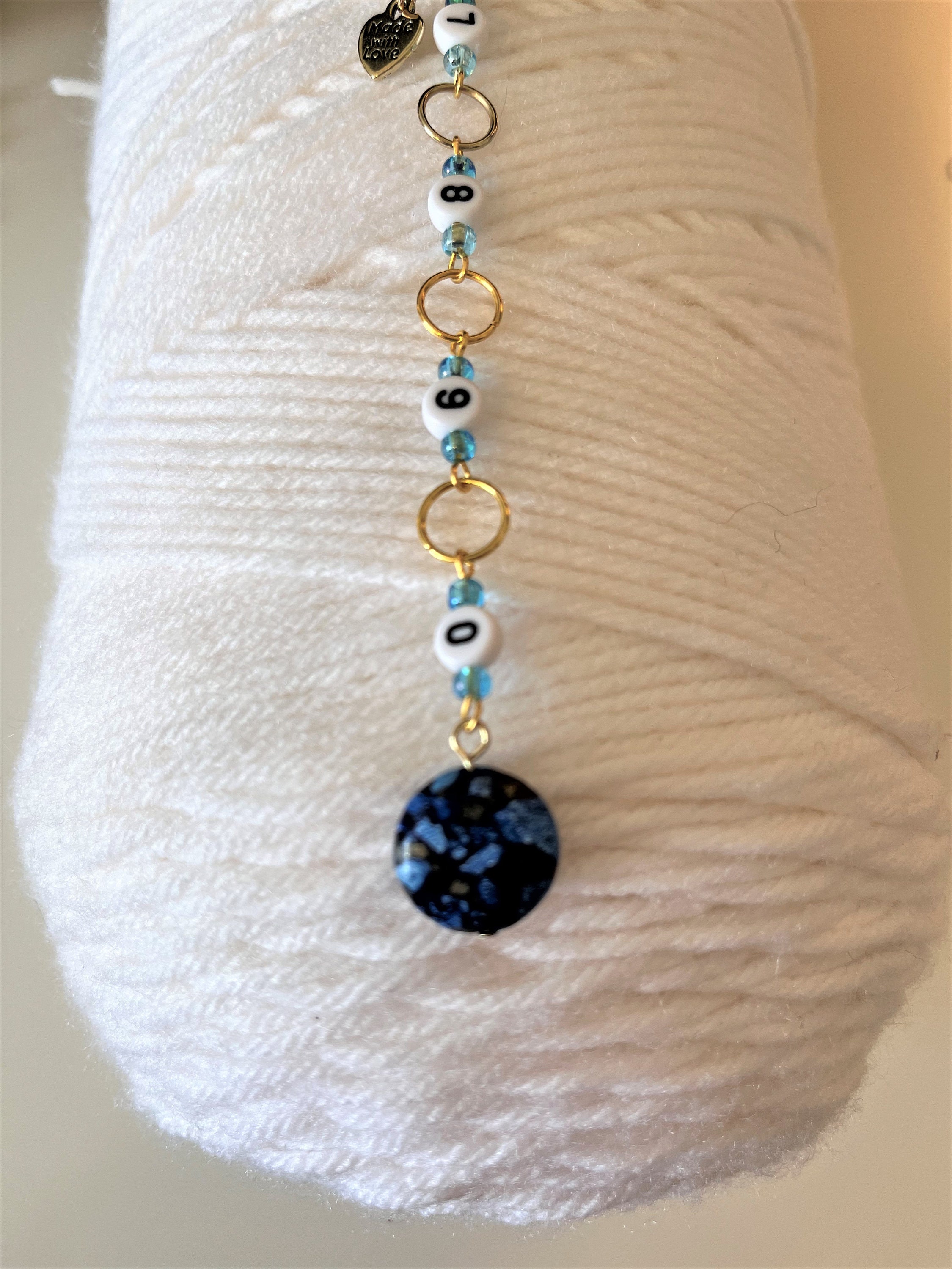 Blue and Gold Crystal Chain Counters - Etsy