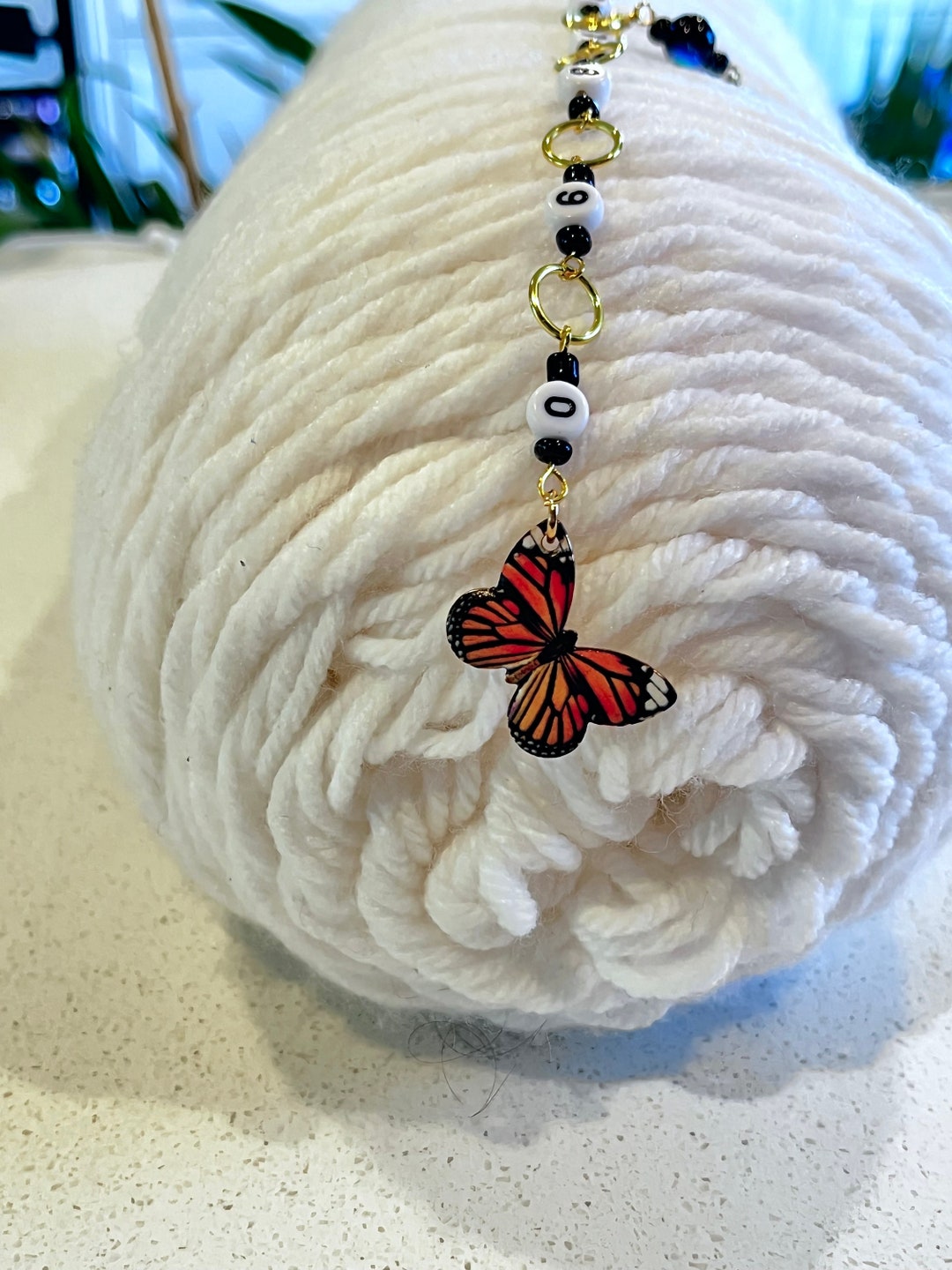 Gold Butterfly Chain Row Counter - Etsy