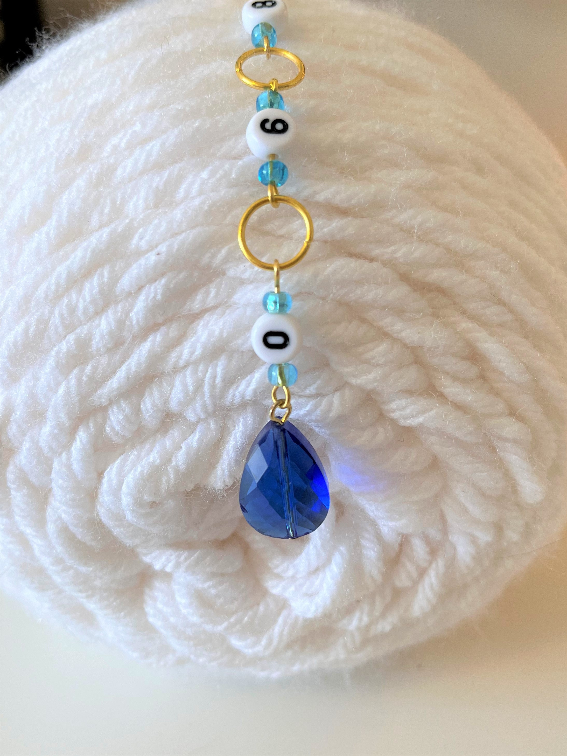 Blue and Gold Crystal Chain Counters - Etsy