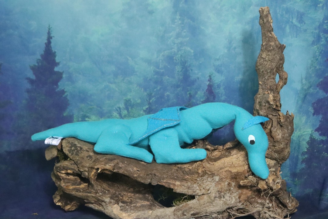 12 Droopy Blue Dragon Plush Art Doll - Etsy