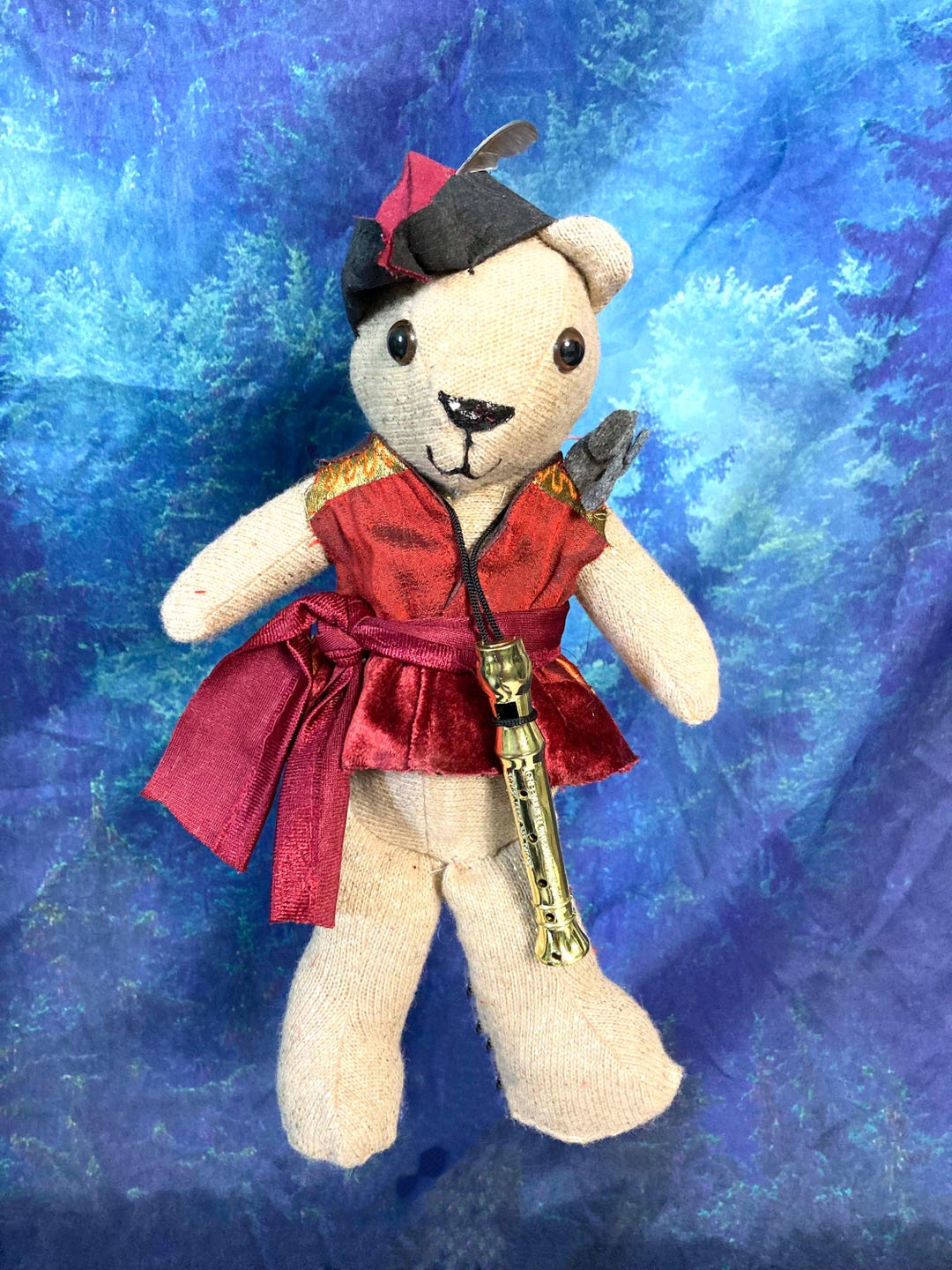 12-inch Pied Piper Teddy Bear Plush Art Doll - Etsy