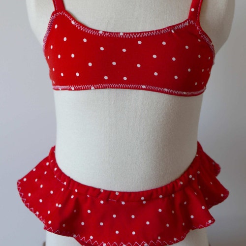 Girls Ruffled Bikini Pattern Mod. Little Girl:girls Bikini - Etsy