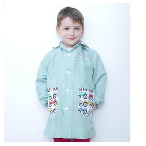 School Smock Pattern With VIDEO TUTORIAL: School Apron Pattern, Art ...