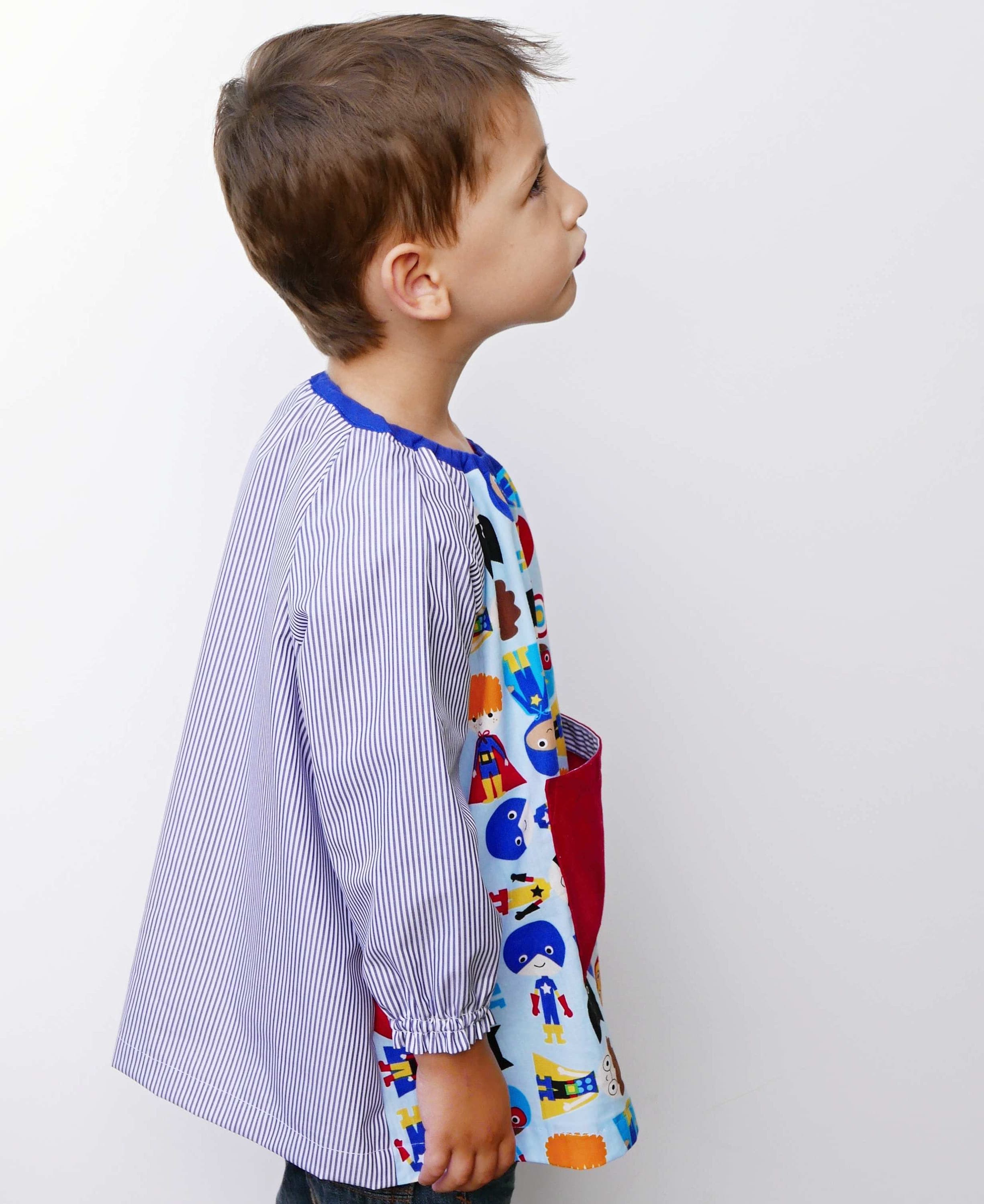 Baby School Smock PDF Pattern 6m 6 Yrs With 1 or 2 Pockets: - Etsy ...