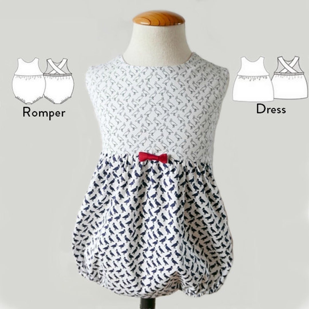 Romper Pattern for Baby Girls PDF 6m - 3 Yrs With VIDEO TUTORIAL , Baby ...