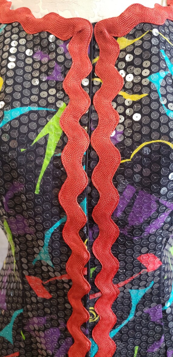 Lillie Rubine 2 piece "Jackson Pollock" Sequin Suit F… - Gem