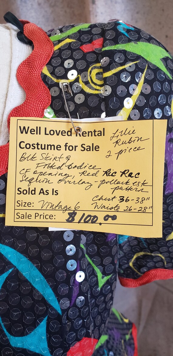 Lillie Rubine 2 piece "Jackson Pollock" Sequin Suit F… - Gem