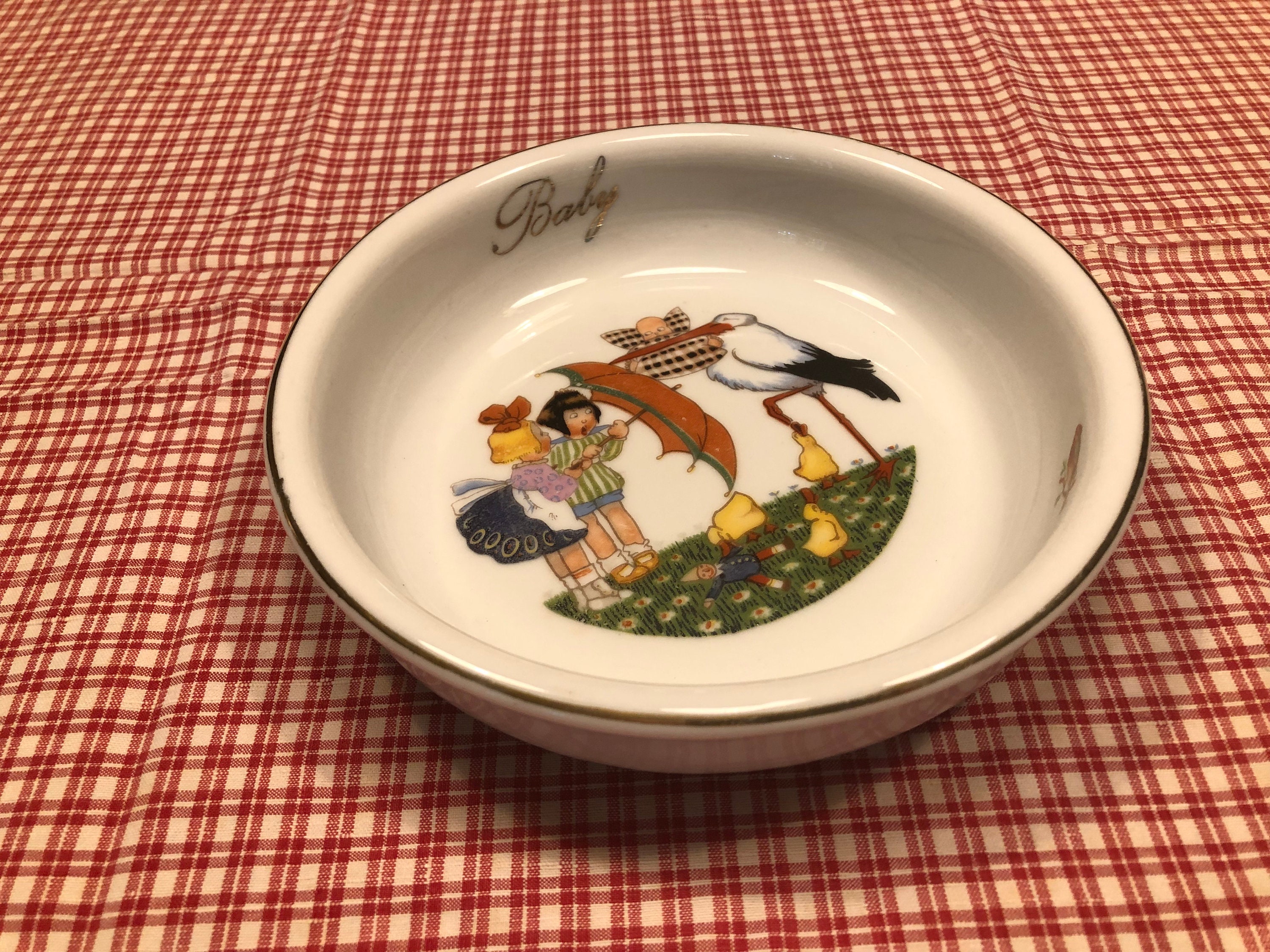 German Colorful Baby Child's Dish 1940's Adorable - Etsy