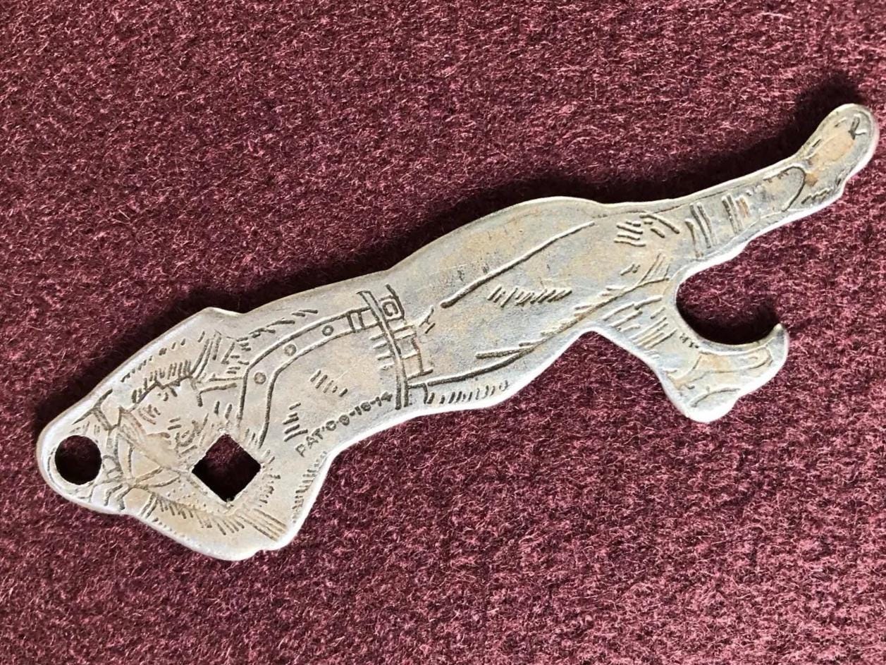 Flat Figural Bottle Opener, Baseball Player, With Prest-o-light Torch ...