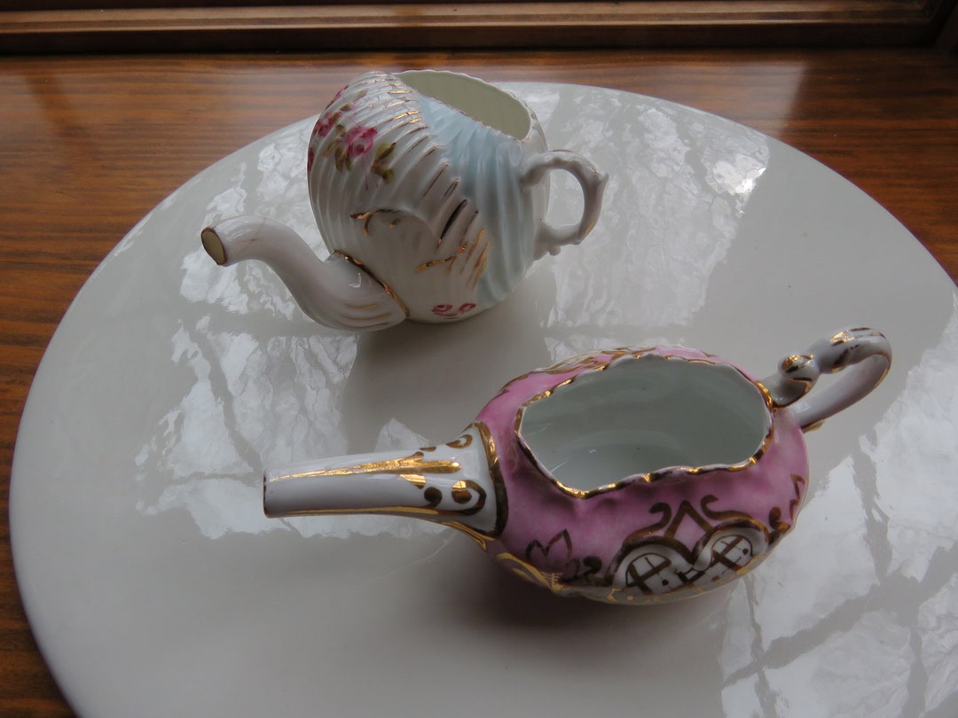 Two Antique Invalid Feeders, Rare Victorian 19th Century, Pap Feeder ...