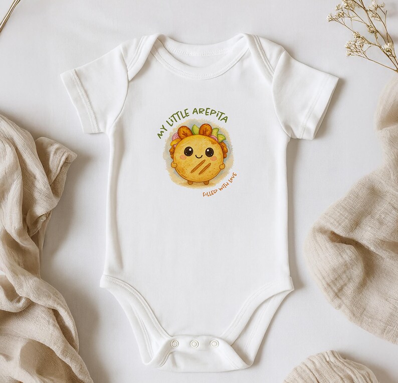 Body de bebé estilo arepa venezolana – “Mi pequeña arepita” - Etsy España
