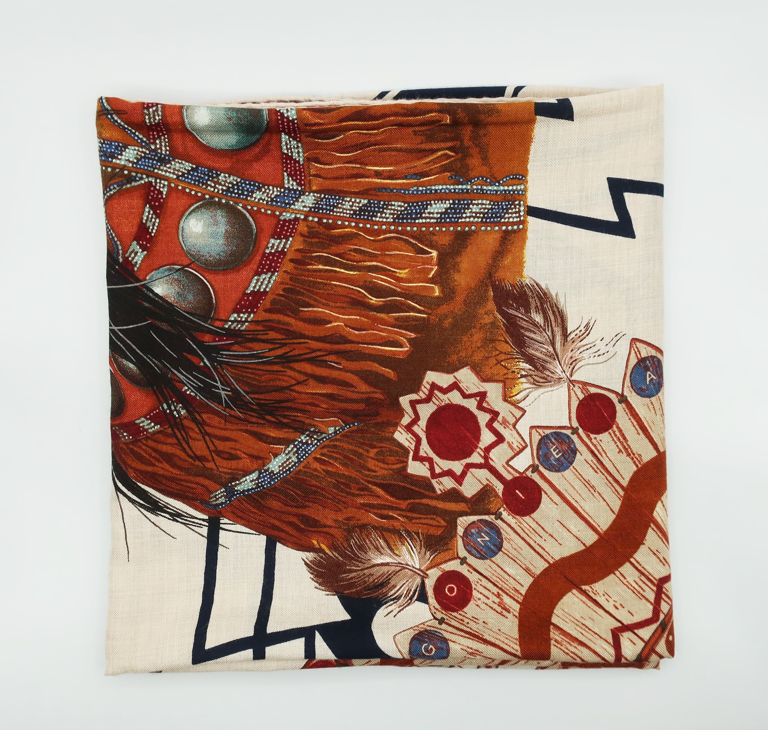 Hermes cosmogony Apache Cashmere Scarf - Etsy UK