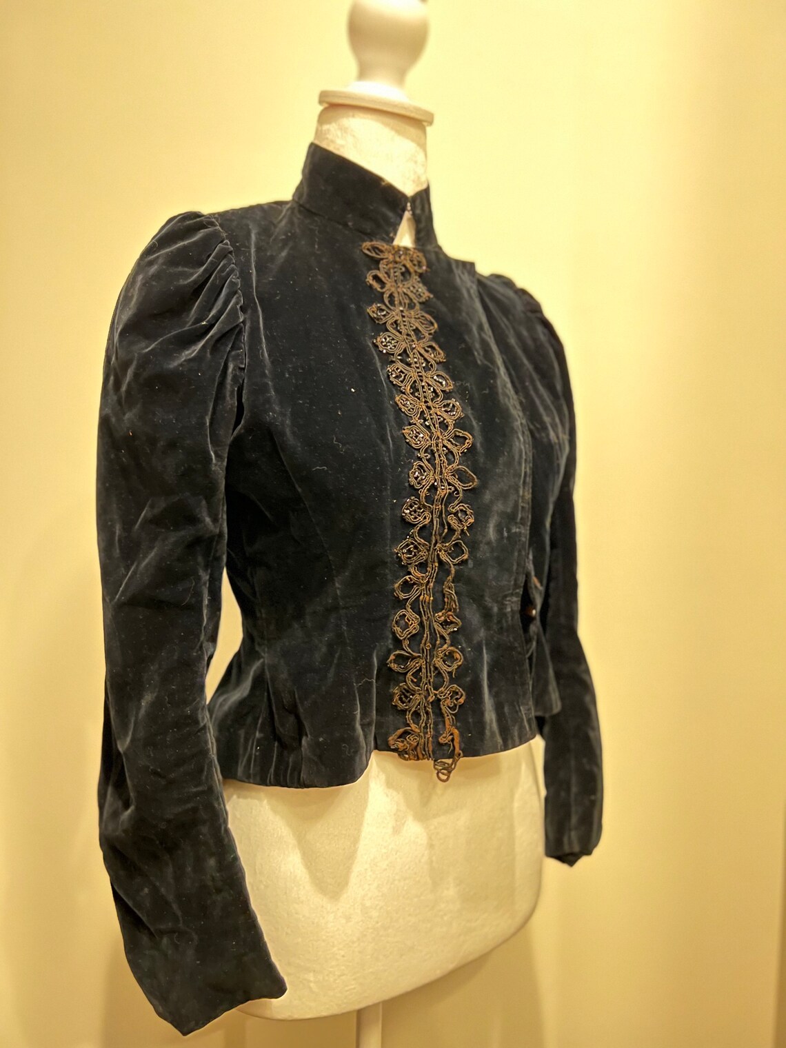 Victorian Velvet Mourning Jacket With Beaded Detail. Size XS - Etsy