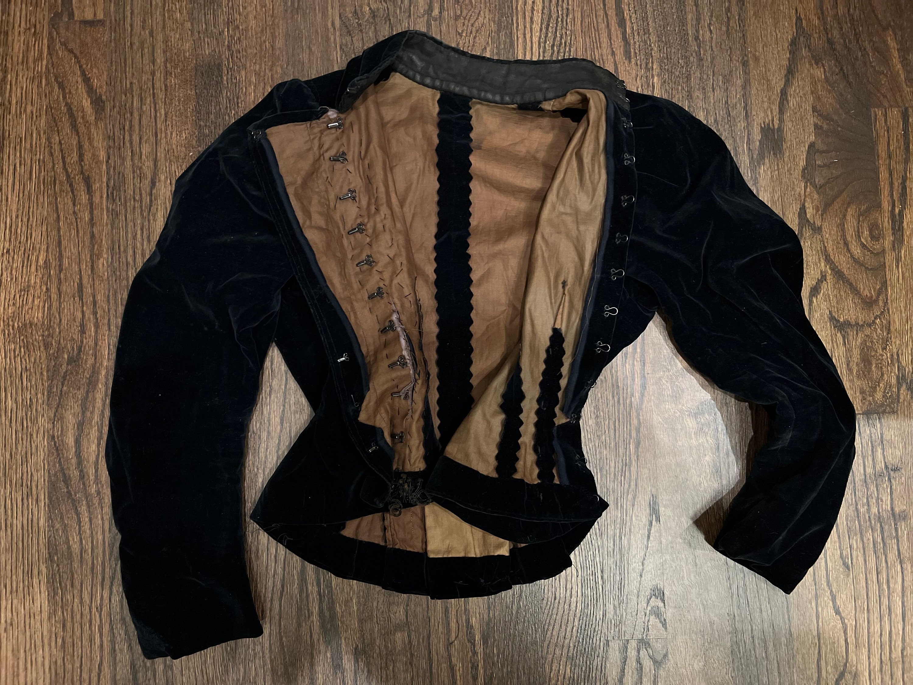 Victorian Velvet Mourning Jacket With Beaded Detail. Size XS - Etsy