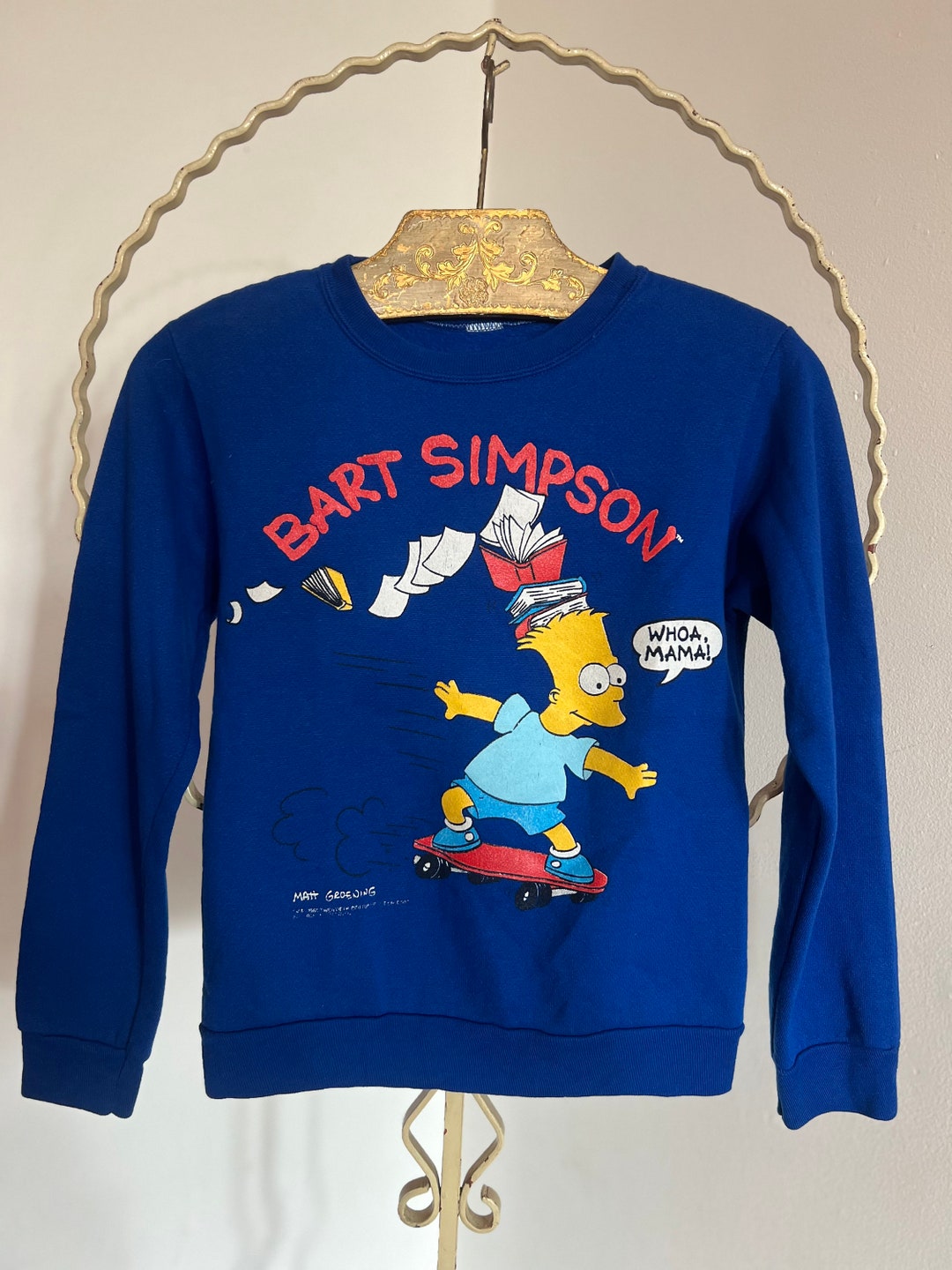 Vintage 1990s Unisex Bart Simpson Crew Neck Sweatshirt. Whoa Mama! Size ...