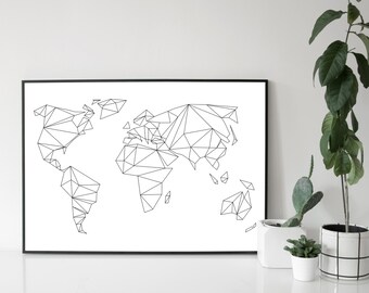 A1 World Map Poster - Etsy