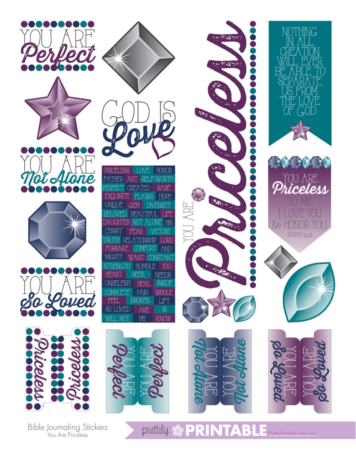You Are Priceless 3-day Devotional Bible Journaling Kit - Printable - Etsy