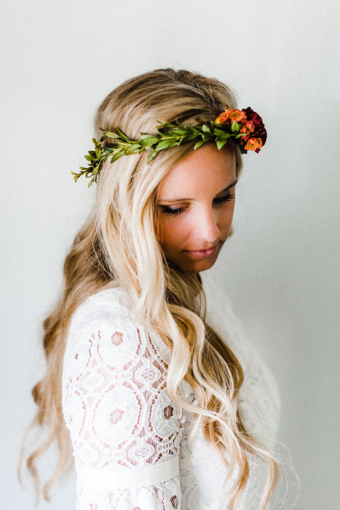 Rustic Fall Flower Crown - Etsy