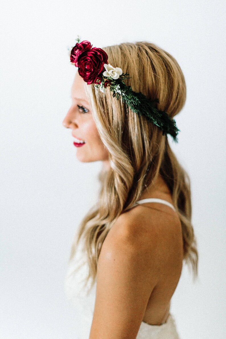Romantic Evergreen Crown - Etsy
