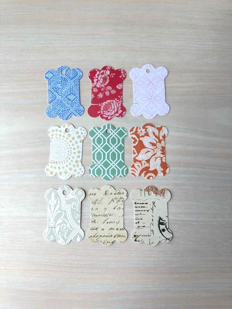 50 Sewing Spool Cutouts Die Cut Shapes Thread Ribbon Holder Organizer ...