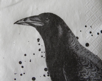 Raven Napkins | Etsy