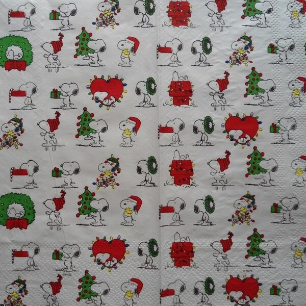 Snoopy Napkins Christmas - Etsy
