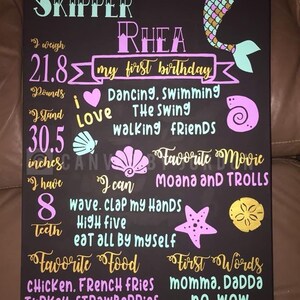 Custom First Birthday Board - Etsy