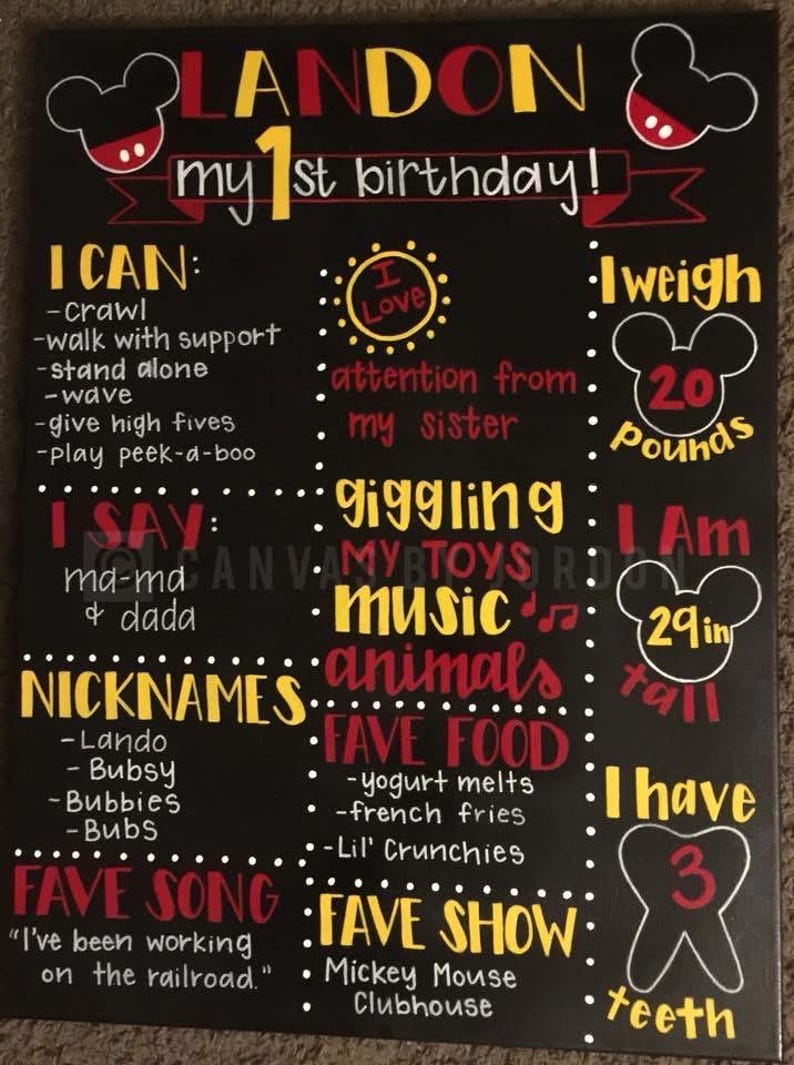 Custom First Birthday Board - Etsy