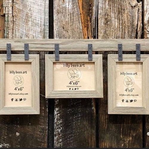 Barn Wood Collage Picture Frame Rustic Multi Pane Photo | Etsy