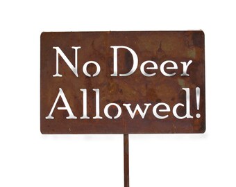 Deer Get Out Sign - Etsy