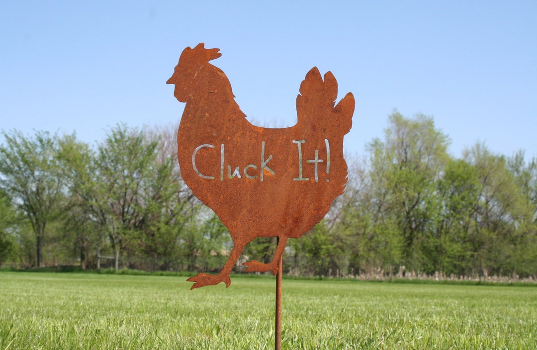 Cloquea Letrero de estaca de pollo de metal de 21 a 28 pulgadas de alto ...