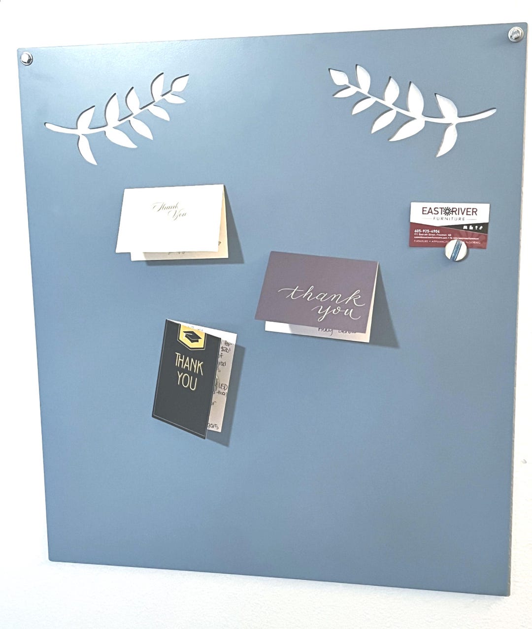 Metal Message Magnet Board Wall Sign With Leaf Pattern 18 to 24 Inches ...