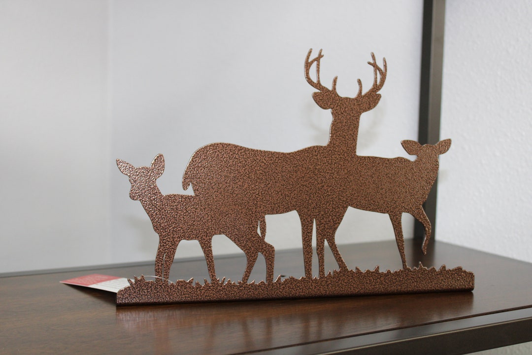Deer Family Tabletop Metal Home Decor 12 Inches Wide - Etsy