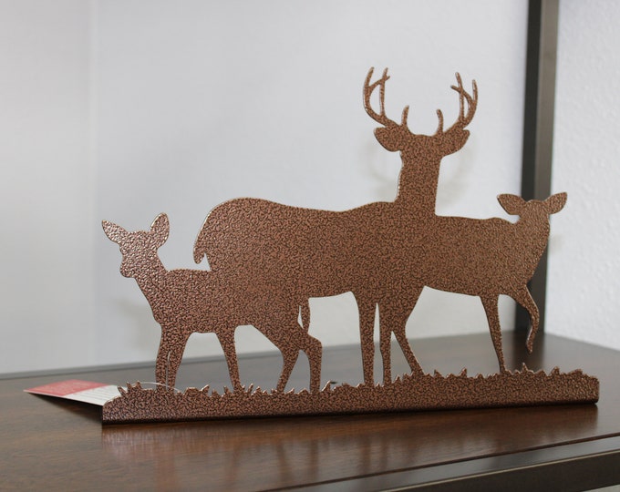 Custom Deer Welcome Metal Sign, Mule Deer, Buck and Doe, Wildlife Decor ...