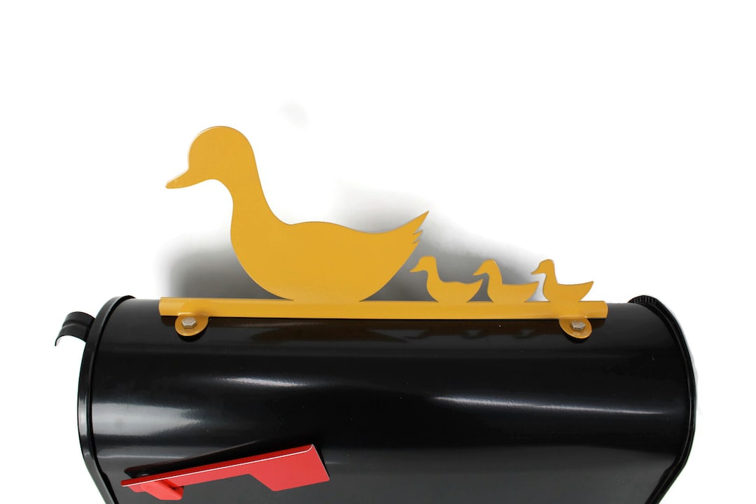 Duck and Ducklings Metal Mailbox Topper 6.25 Inches Tall - Does Not ...