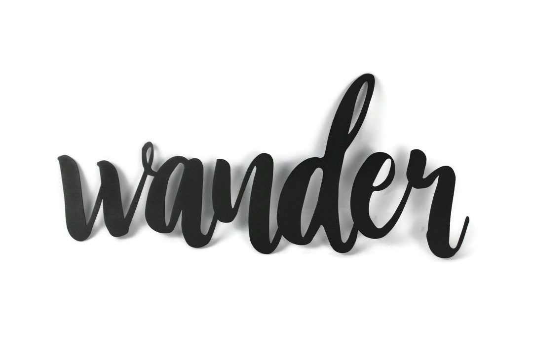 Wander Metal Script Word Sign 13.75 to 20.6 Inches Wide - Etsy