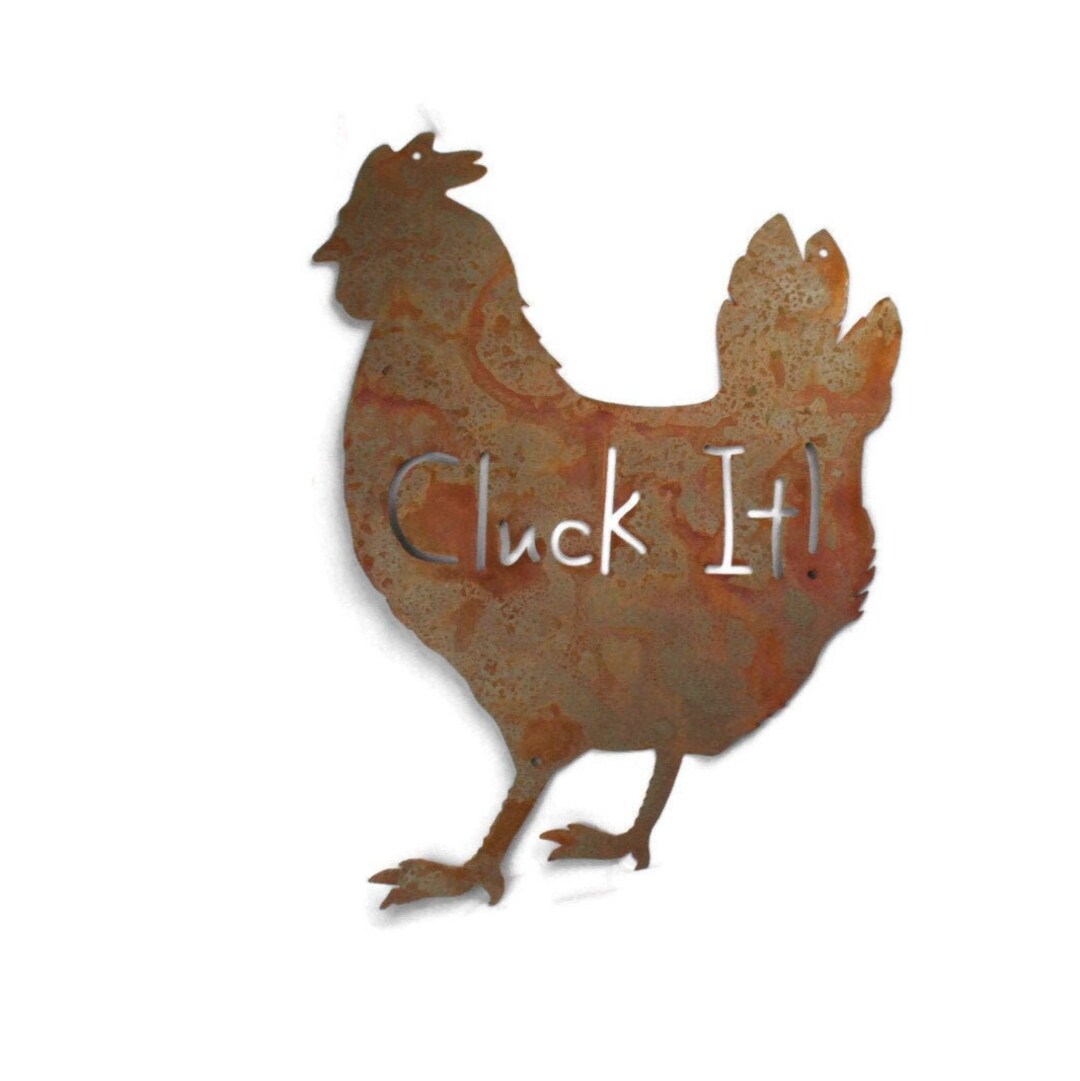 Cluck It! Metal Chicken Coop Sign 22 Inches Tall - Etsy