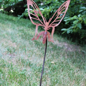 Metal Butterfly Steel Garden Stake 22 Inches Tall | Etsy