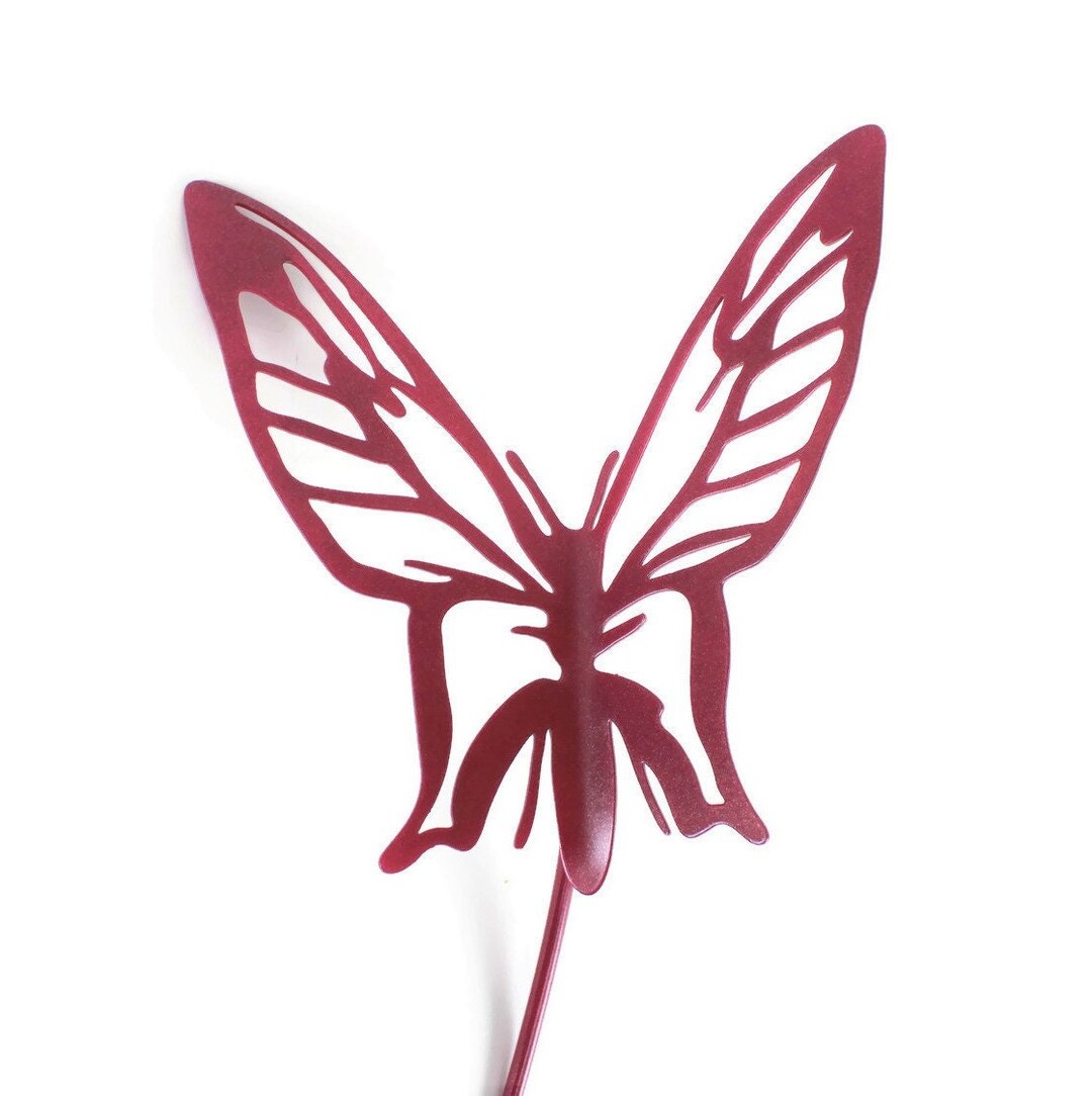 Metal Butterfly Steel Garden Stake 22 Inches Tall - Etsy