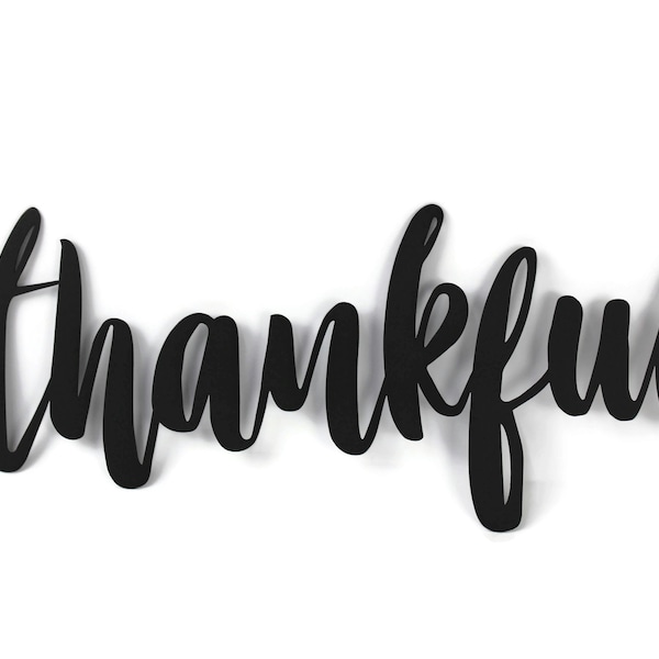 Metal Thankful Sign - Etsy