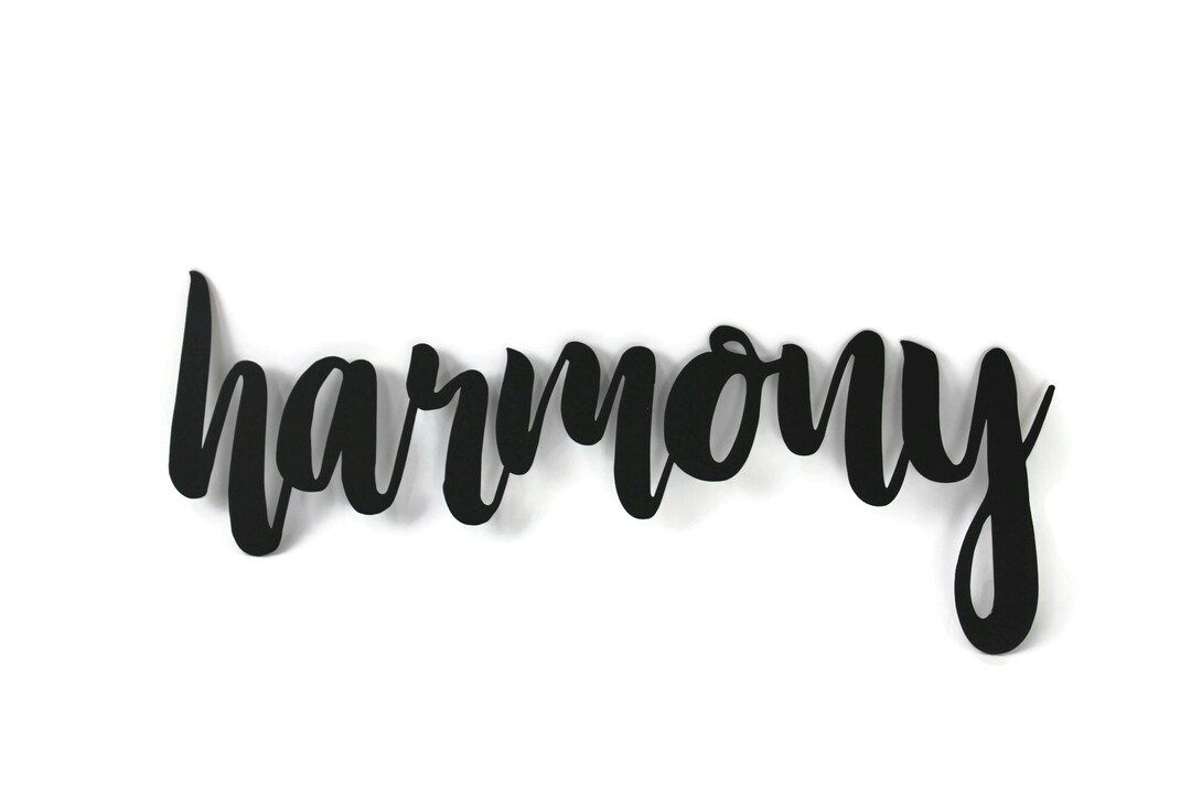 Harmony Metal Script Word Sign 16.5 to 19.4 Inches Wide - Etsy